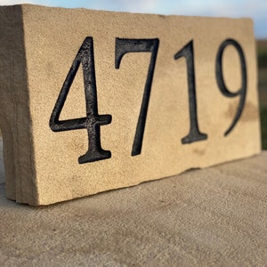 Personalized Engraved Stone Address Stone 16x10x1.75, House Numbers ...
