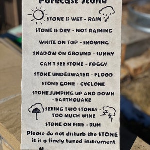 Eco-friendly Engraved Weather Forecast Stone - Large 11x18" Funny ...