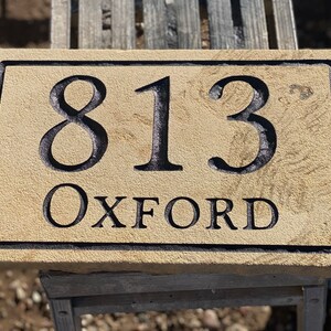 Personalized Engraved Stone Address Stone 16x10x1.75", House Numbers ...