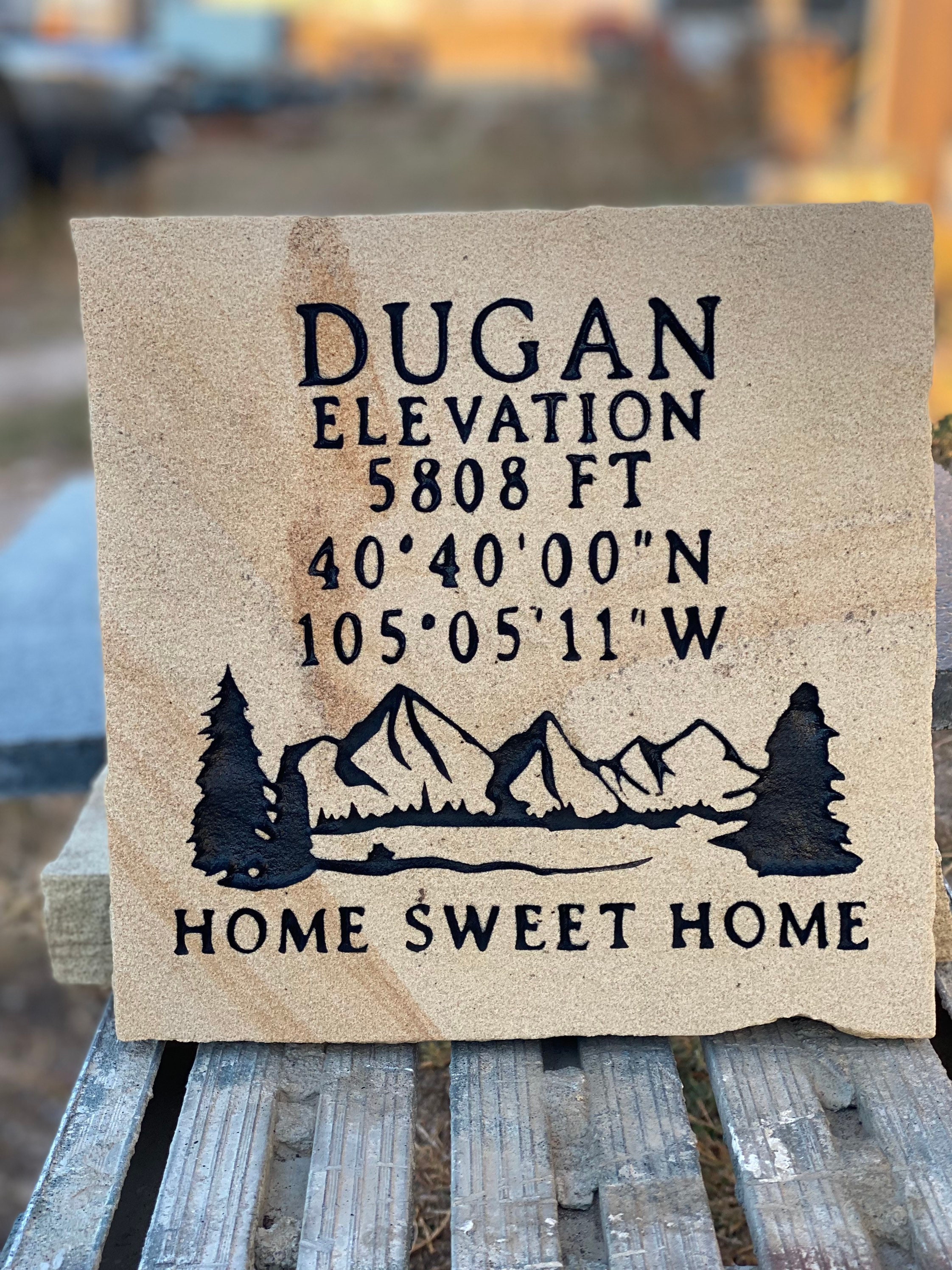 Personalized Elevation Stone With Coordinates Perfect for | Etsy