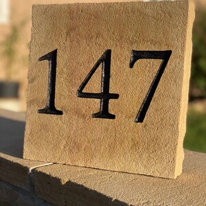Custom Engraved Address Stone 10x10x1.75", House Numbers - Etsy