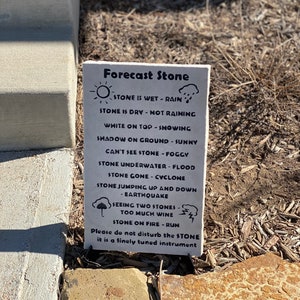 Eco-friendly Engraved Weather Forecast Stone - Large 11x18" Funny ...