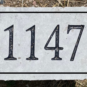 Custom Engraved Sandstone House Number Sign - 16x10x1.75" - Etsy