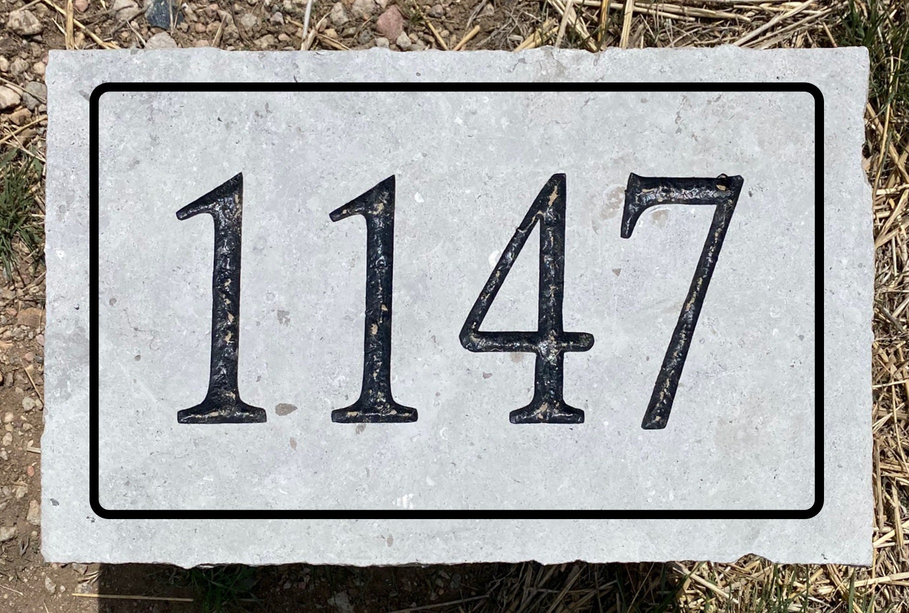 Custom Engraved Sandstone House Number Sign - 16x10x1.75" - Etsy