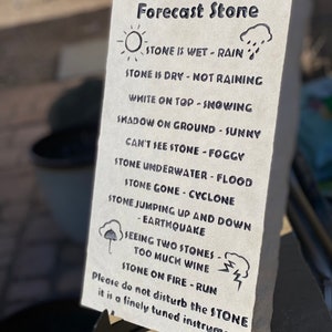 Eco-friendly Engraved Weather Forecast Stone - Large 11x18" Funny ...