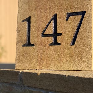 Custom Engraved Address Stone 10x10x1.75", House Numbers - Etsy