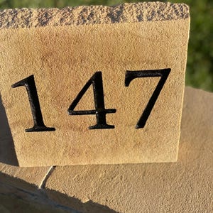 Custom Engraved Address Stone 10x10x1.75", House Numbers - Etsy