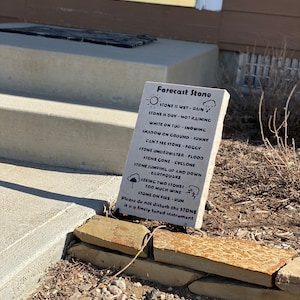 Eco-friendly Engraved Weather Forecast Stone - Large 11x18" Funny ...