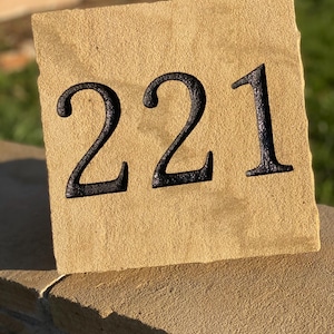 Custom Engraved Address Stone 10x10x1.75", House Numbers - Etsy