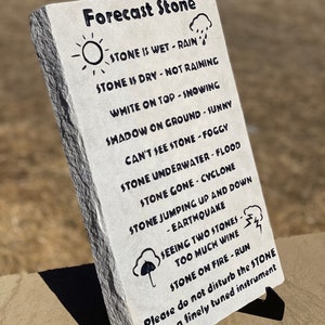 Eco-friendly Engraved Weather Forecast Stone - Large 11x18" Funny ...