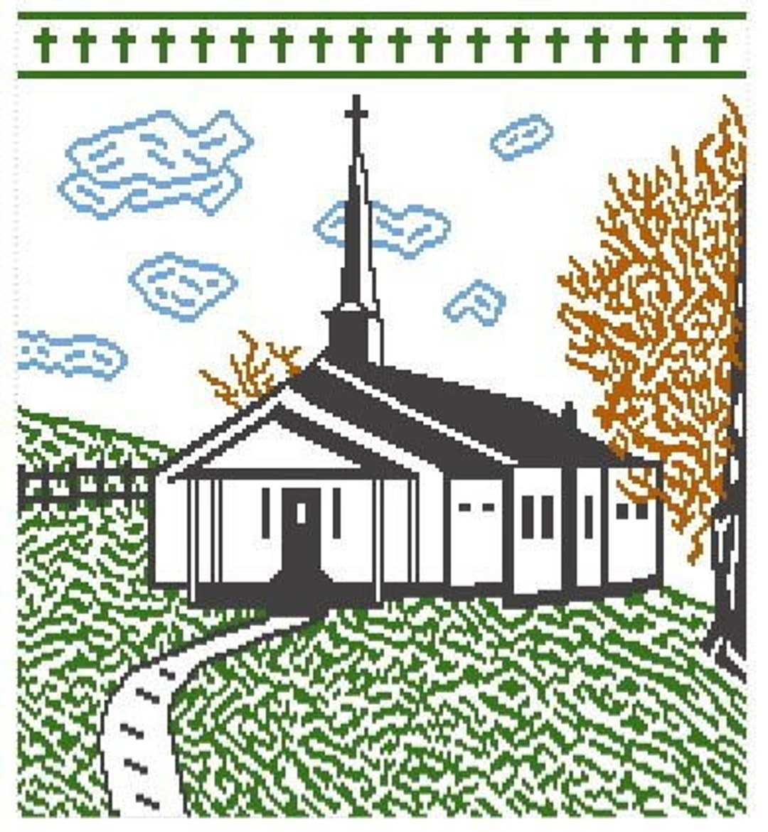 Country Church Crochet Afghan Pattern Written Instructions Graph - Etsy