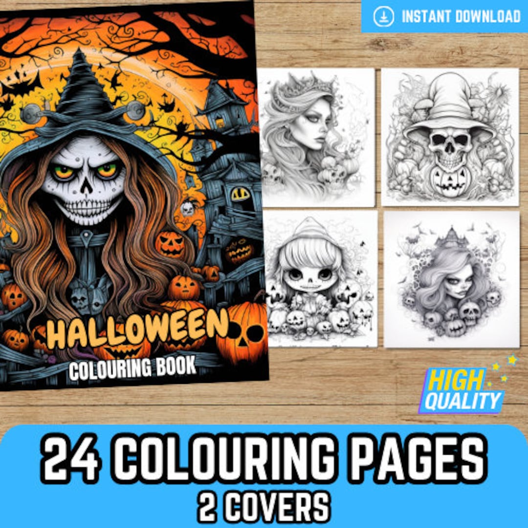 Spooky/scary/horror Coloring Pages - Etsy