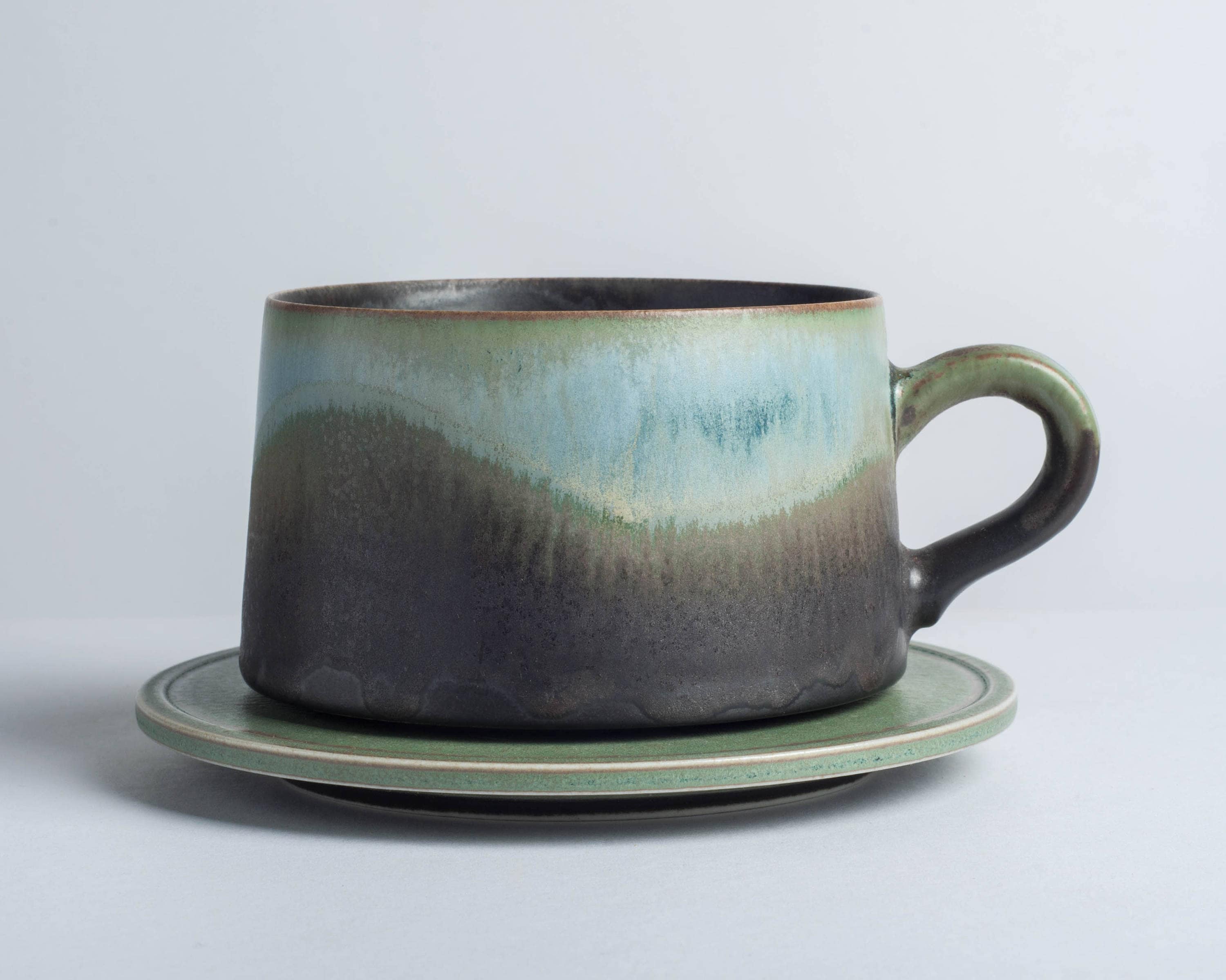 Handmade Thrown on Wheel Cylinder Oval Coffee Mugs coffee - Etsy