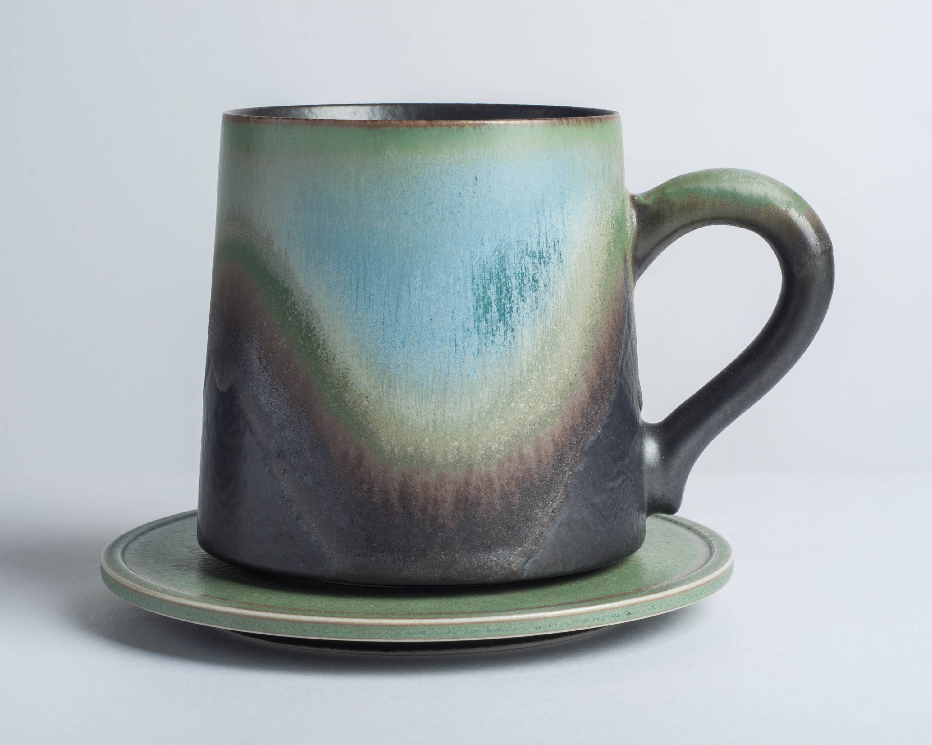 Handmade Thrown on Wheel Cylinder Oval Coffee Mugs coffee - Etsy