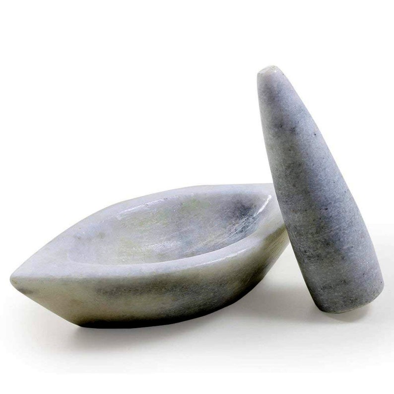 Mortier et pilon Set-Unpolished White de Sanaa Zesty - Etsy France