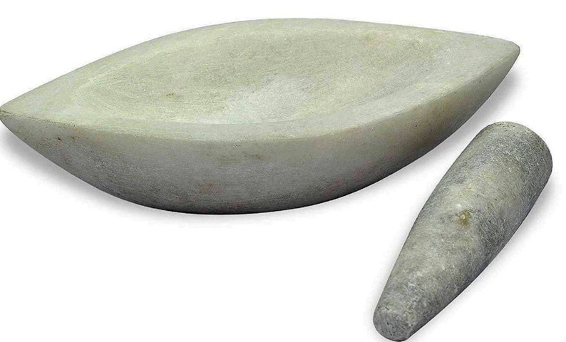 Mortier et pilon Set-Unpolished White de Sanaa Zesty - Etsy France