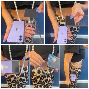 Plain Black Crossbody Mobile Phone Chain, Phone Strap, Hands Free Phone ...