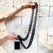 Plain Black Crossbody Mobile Phone Chain, Phone Strap, Hands Free Phone ...