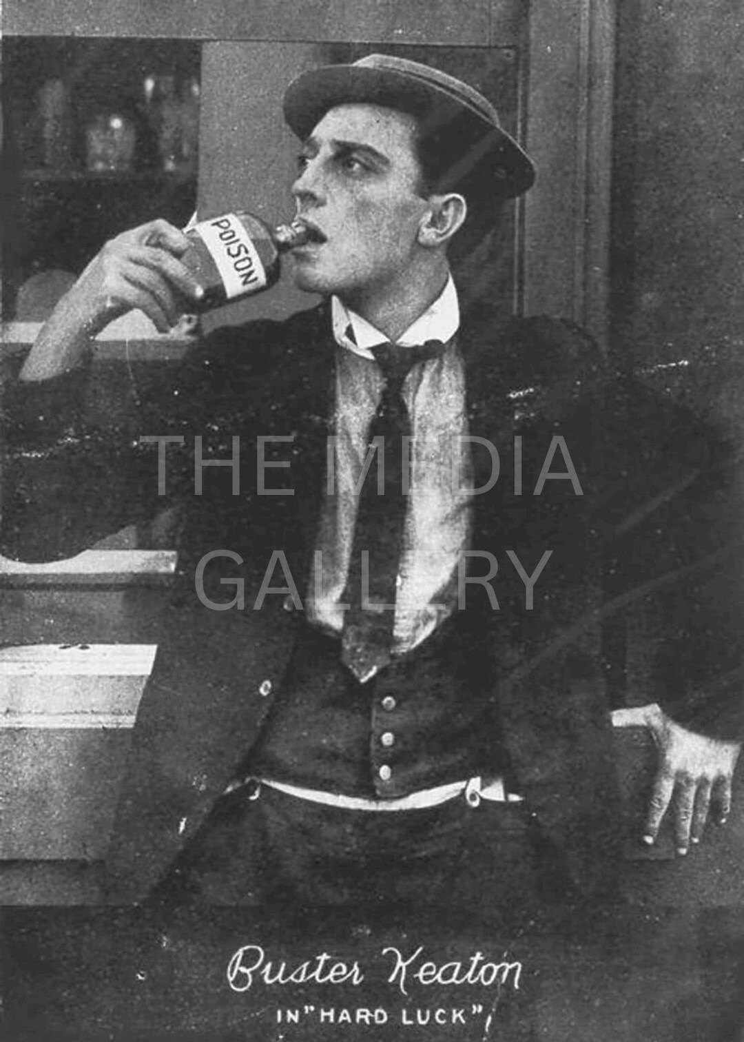 Buster Keaton, Hard Luck, 1921 Photo Print Silent Film Movie Actor Vintage Old Photo Black and ...