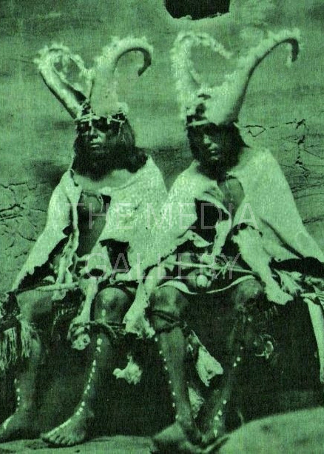 Hopi Two Horned Priests Vintage Photo Print Native American Art Occult ...