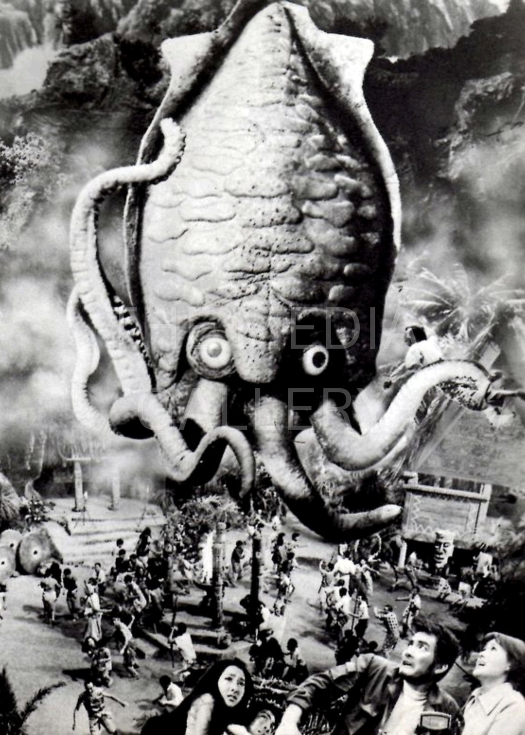 Gezora, Space Amoeba Photo Print Kraken, Giant Squid Japanese Art Toho ...