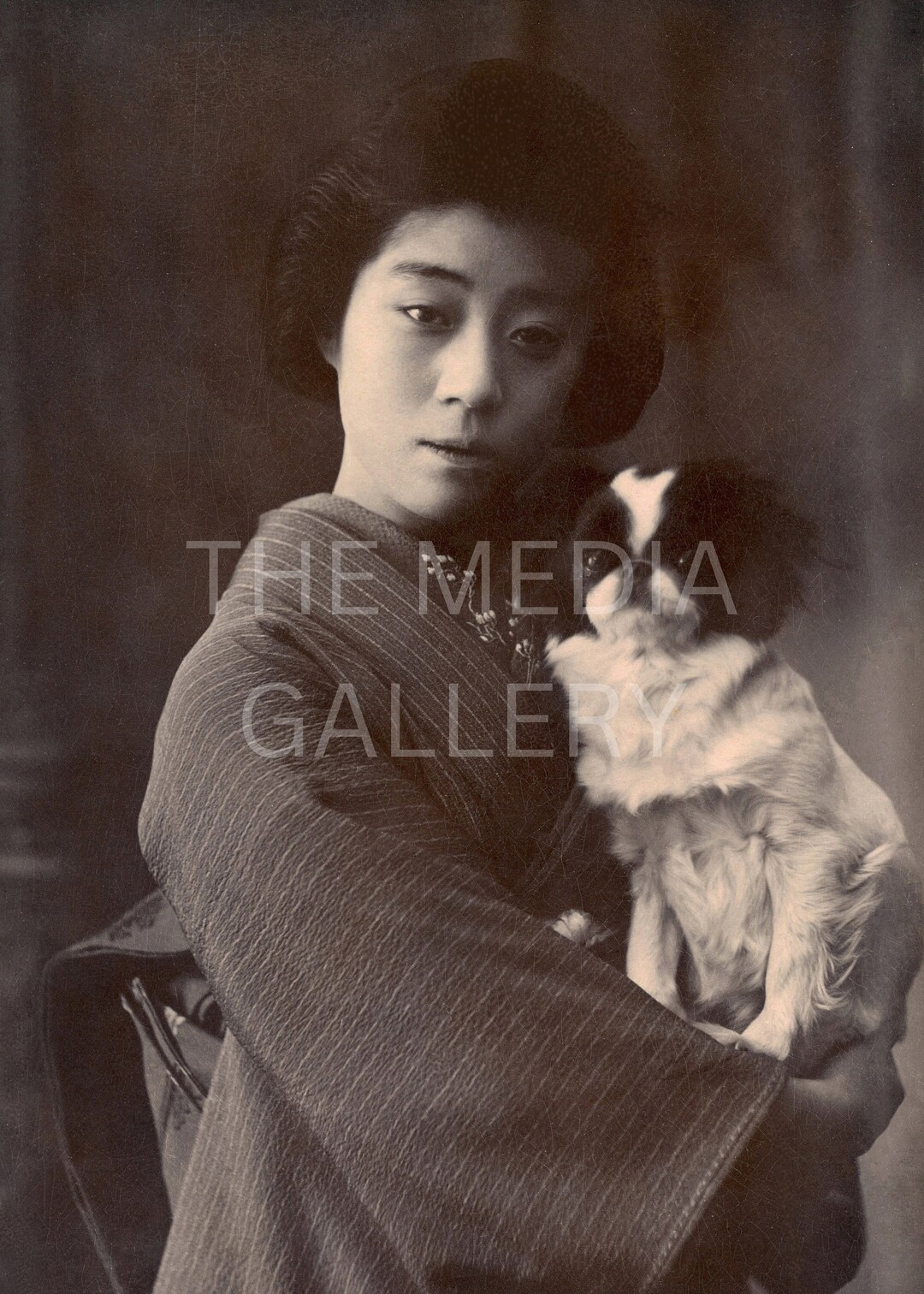 Japanese Geisha & Dog Photo Print Japanese Art Dog Photo Art Vintage ...
