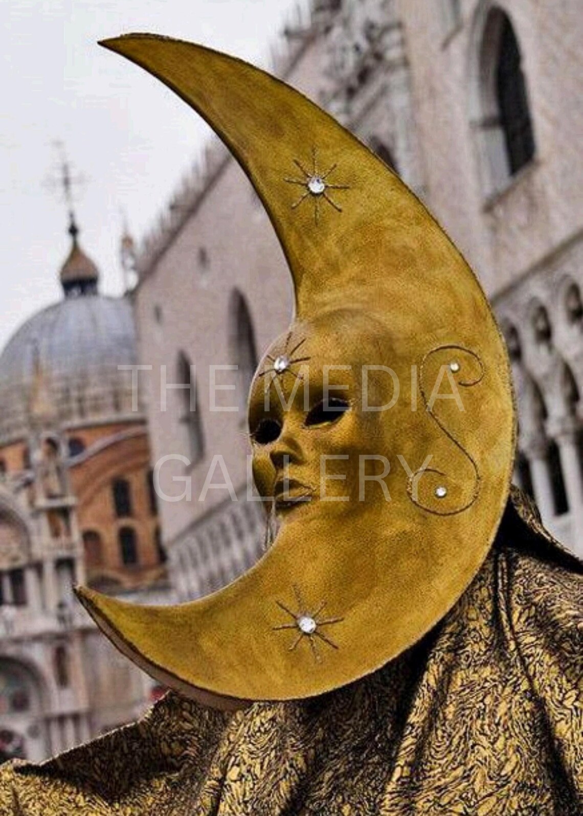 Venice Carnival, Moon Mask Photo Print - La Luna - Crescent Moon ...