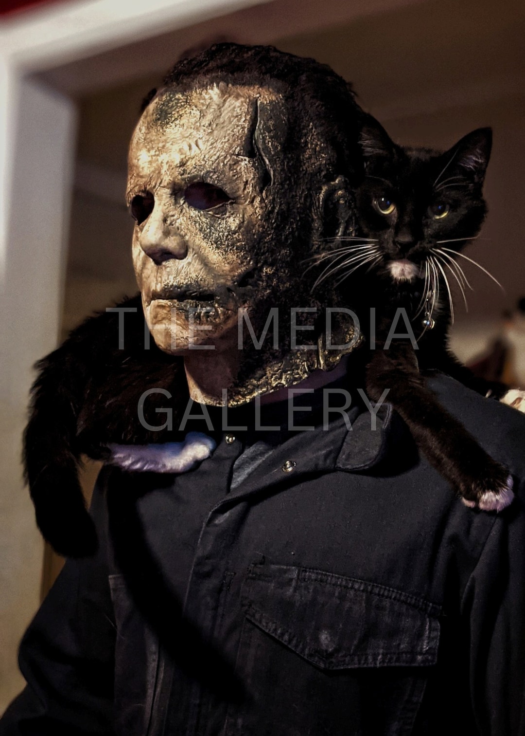 Michael Myers & Cat Photo Print Horror Art Cat Photo Cat Lover Gift ...
