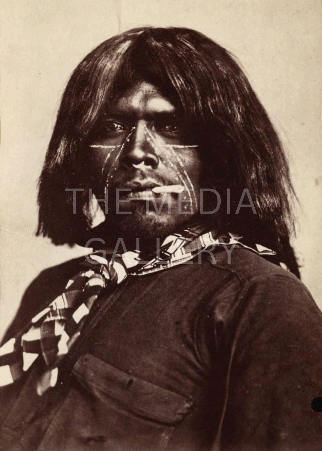 Apache Man, 1877 Photo Print Native American Art Vintage Old Photo ...