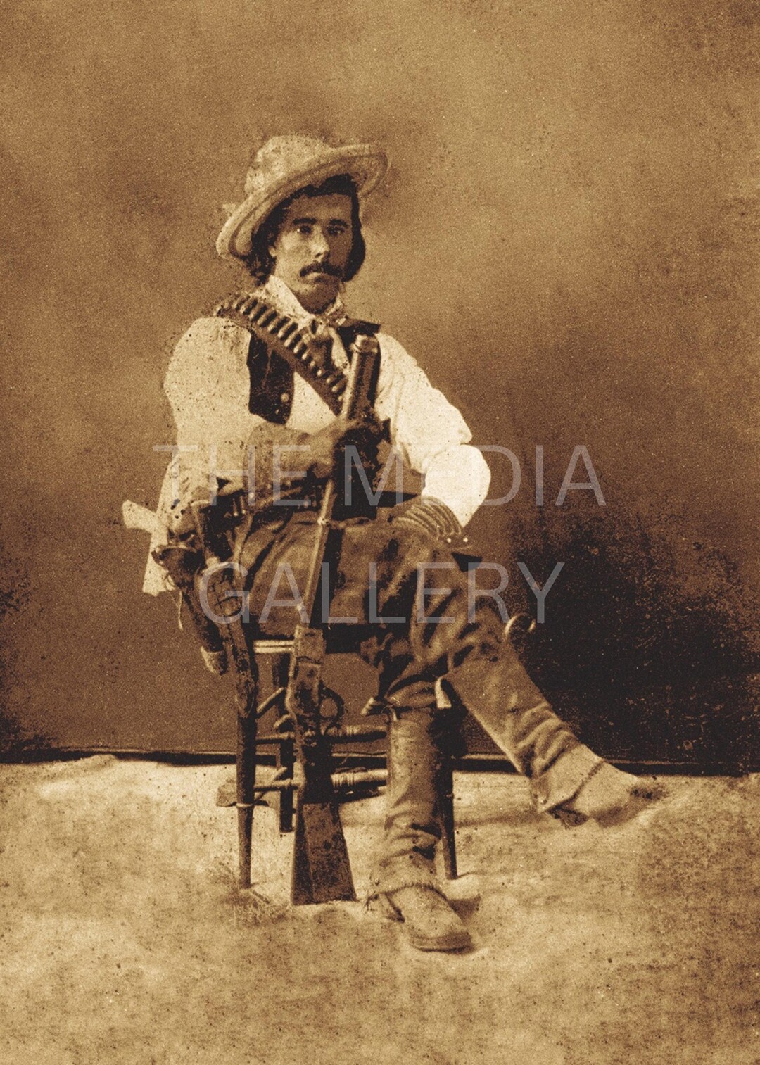Texas Ranger Posing With Pistol Photo Print Western Art Decor Cowboy ...