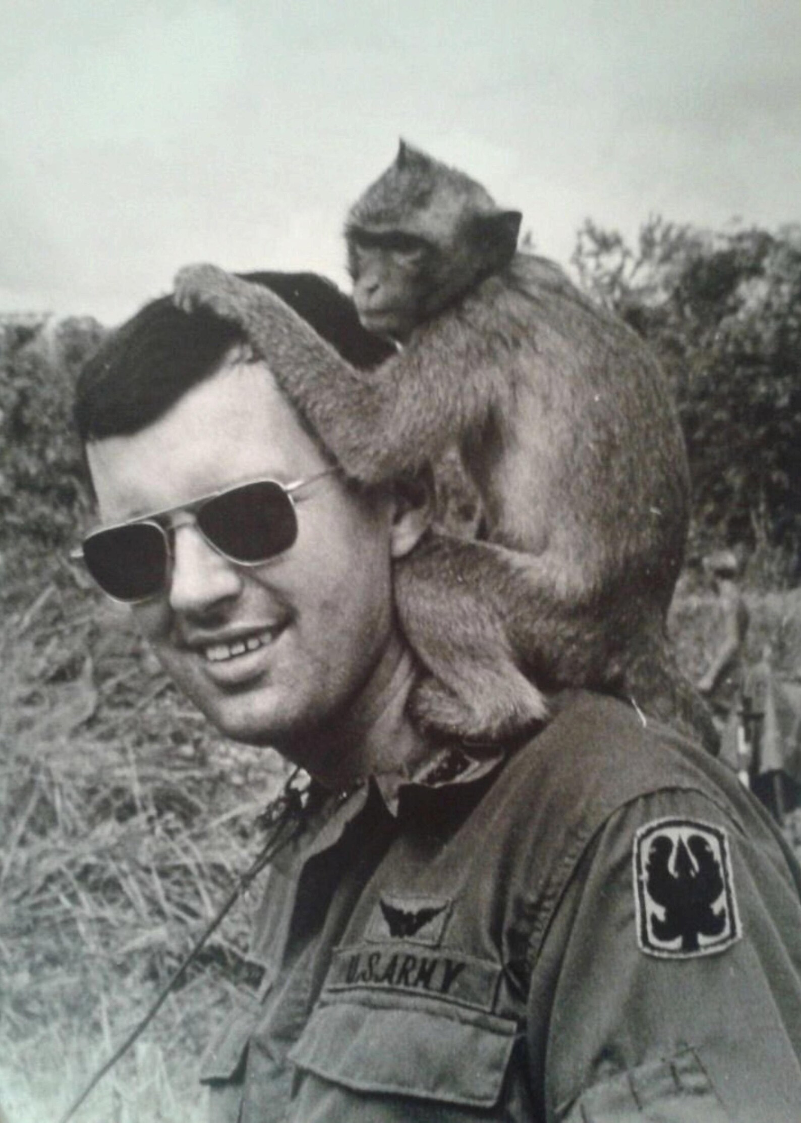 Vietnam War Soldier & Monkey Photo Print Animal Lover Gift Military ...