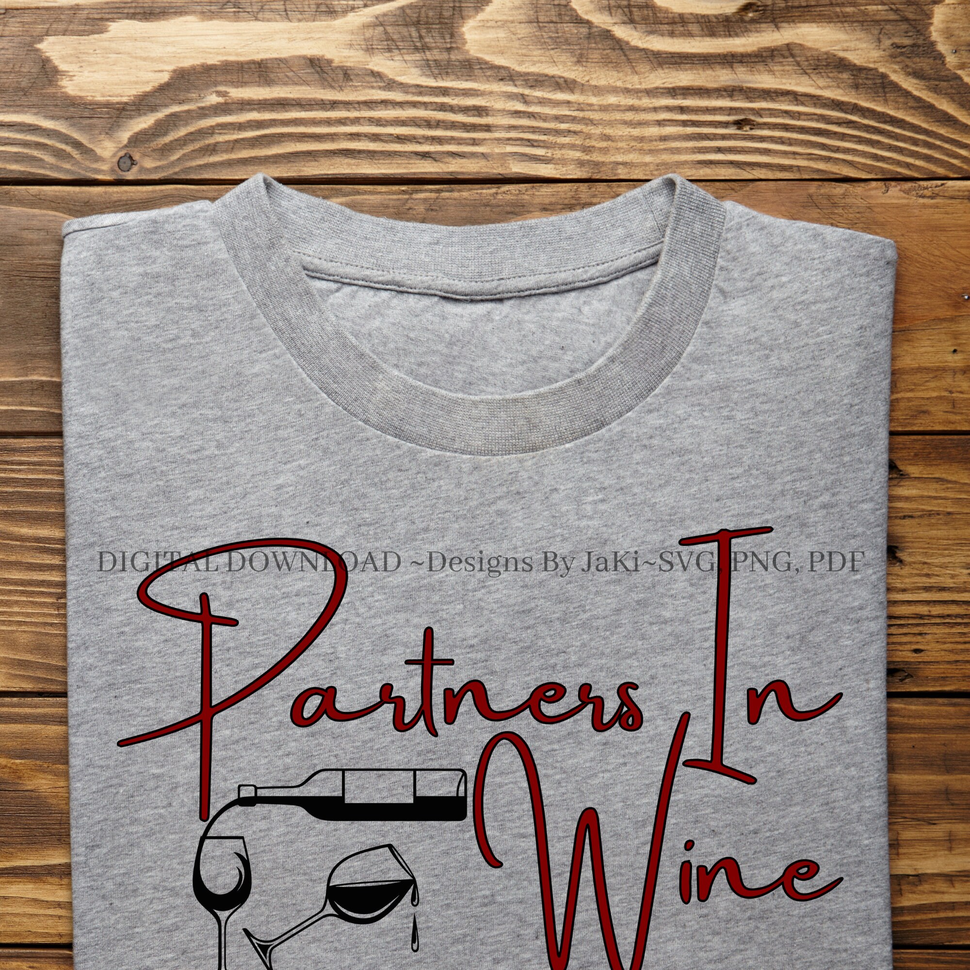 Partners In Wine printable SVG digital download Iron on | Etsy
