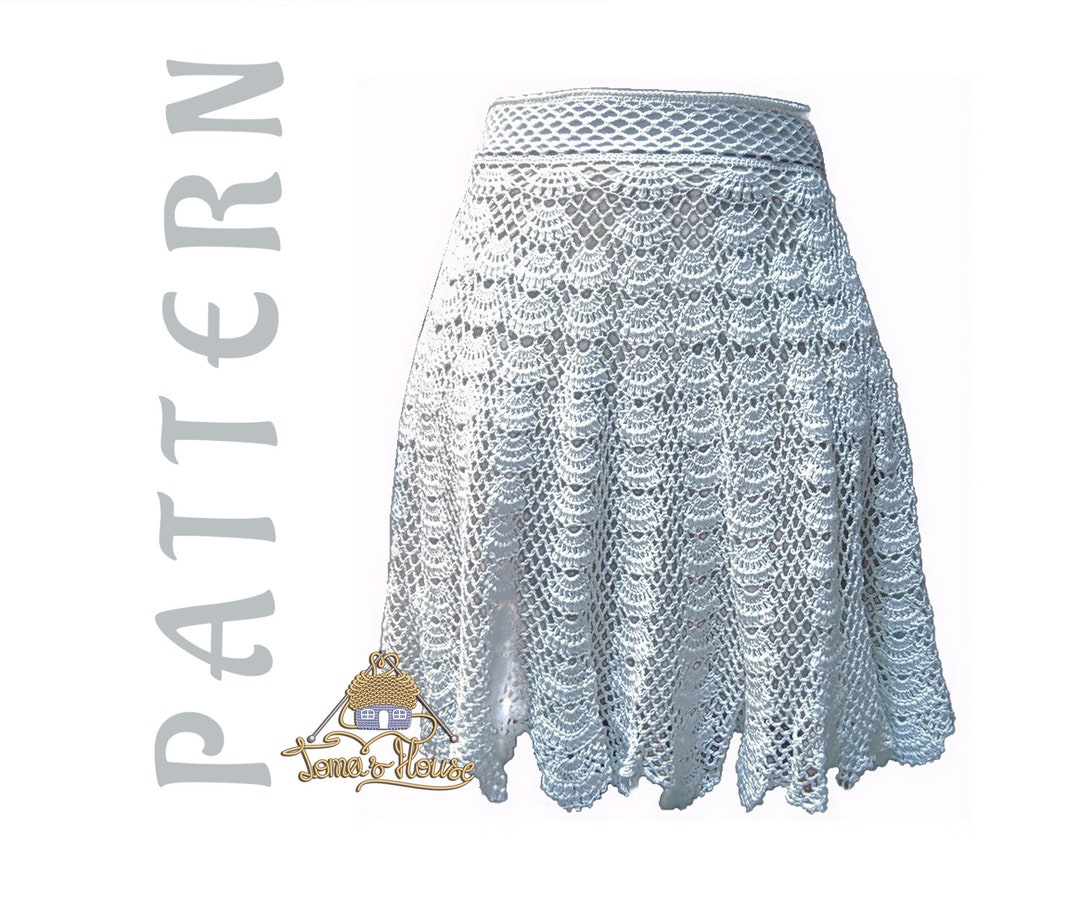 Women Crochet Skirt Pattern With Tutorial Photos, Written Pattern, High ...