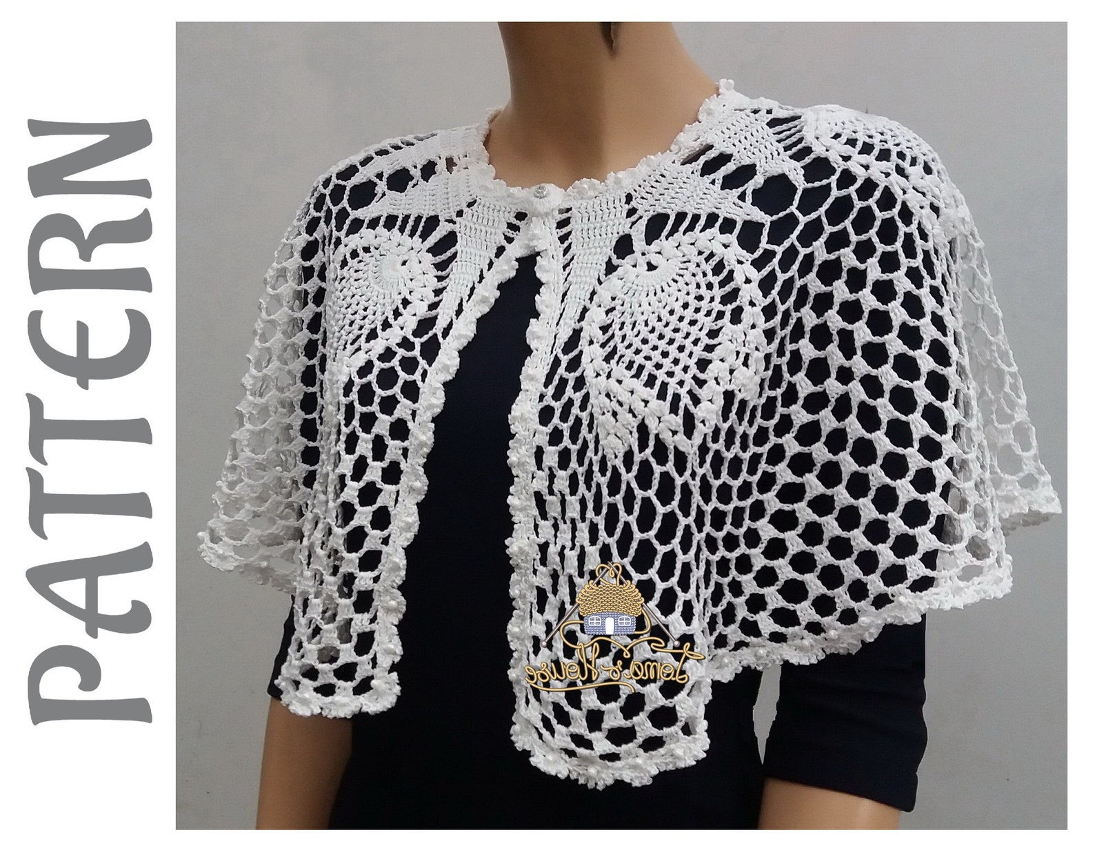 Crochet Cape Pattern With Tutorial Photo for Each Row Written - Etsy