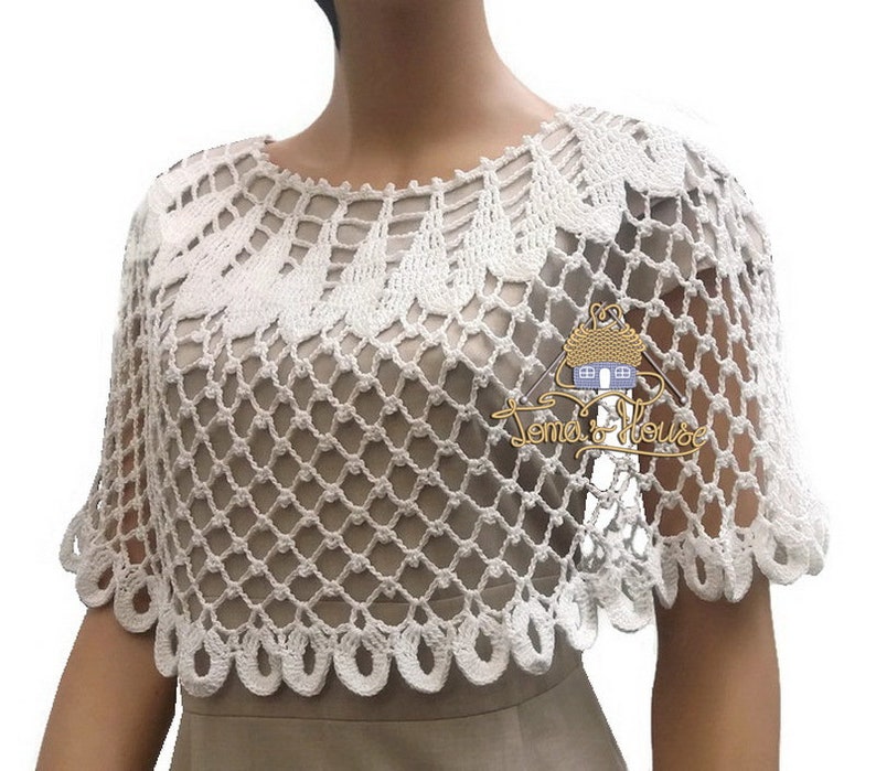 Easy Crochet Bridal Cape Pattern Wedding Capelet Written | Etsy