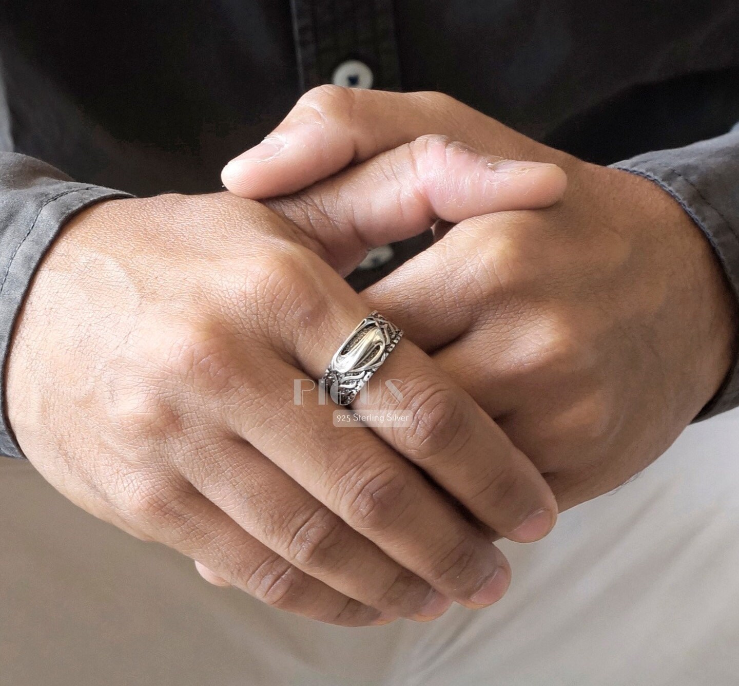 Superman Ring Man of Steel Ring Super Hero Ring 925 | Etsy