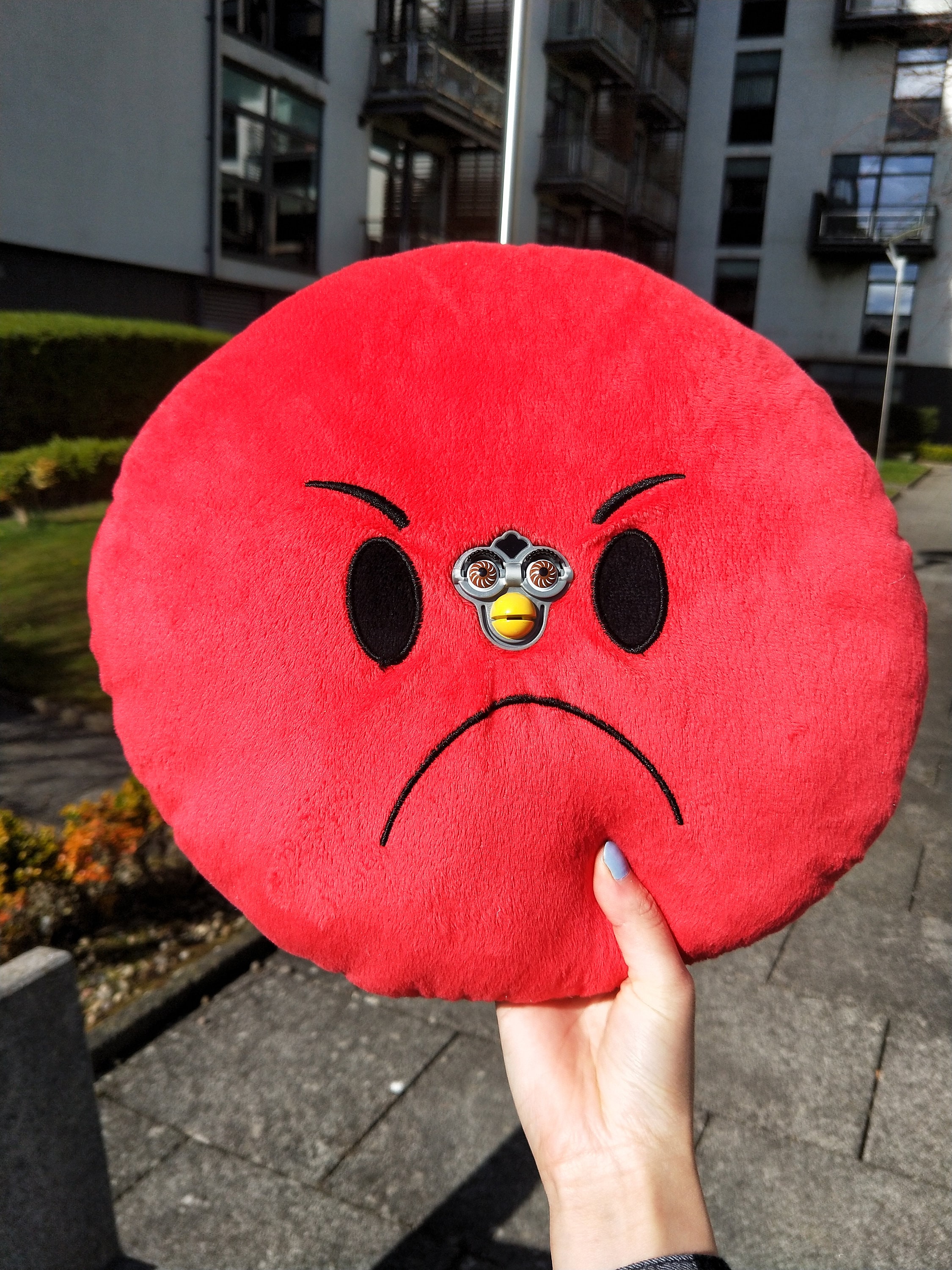 Angry Face Furby Oddbody Plush Soft Toy Weird Cursed Ooak Emoji - Etsy UK