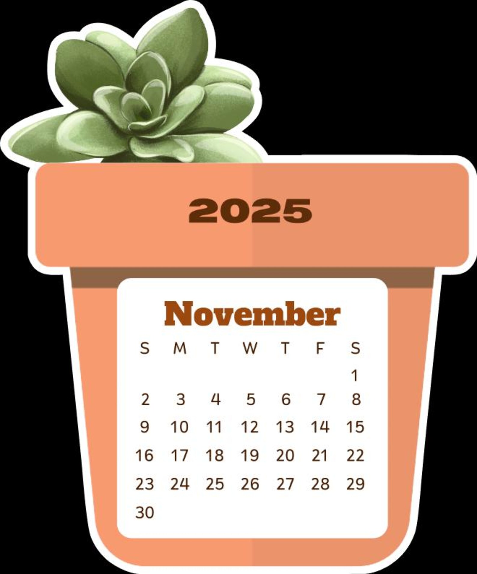 2025 Desktop Calendar, Watercolor Succulents Stacking Desk Calendar ...