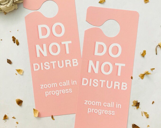 Do Not Disturb Sign, Zoom Call in Progress Door Hanger, Perfect for ...