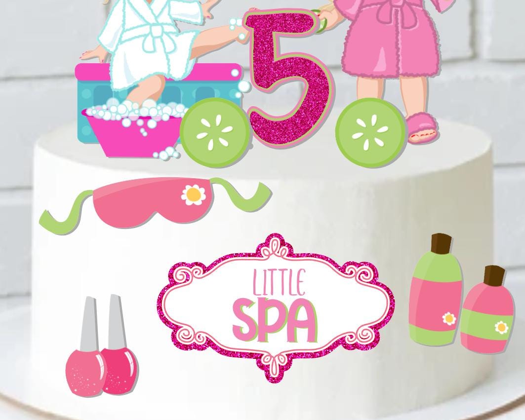 Personalized Spa Party Cake Topper: Girls Day Decoration - Etsy