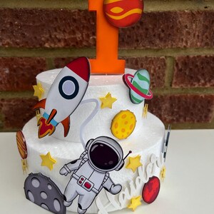 Astronaut Cake Topper, Space Cake Topper, Galaxy Cake Topper, Custom ...