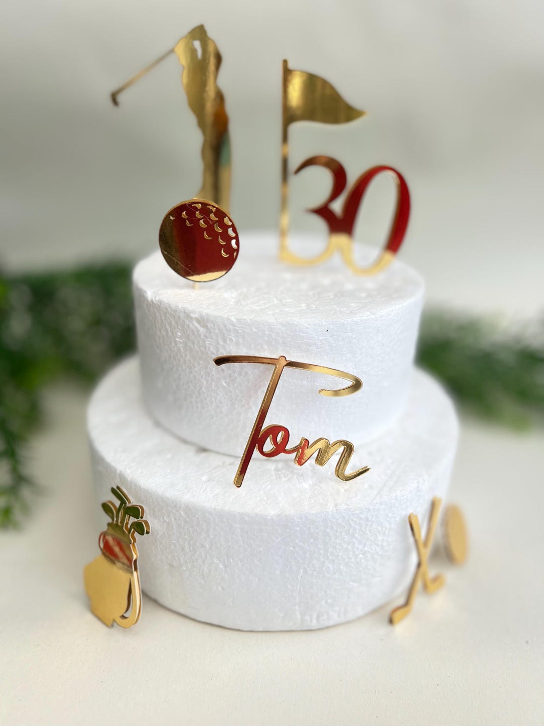 Gold Cake Topper, Golf Themed Cake Topper - Etsy