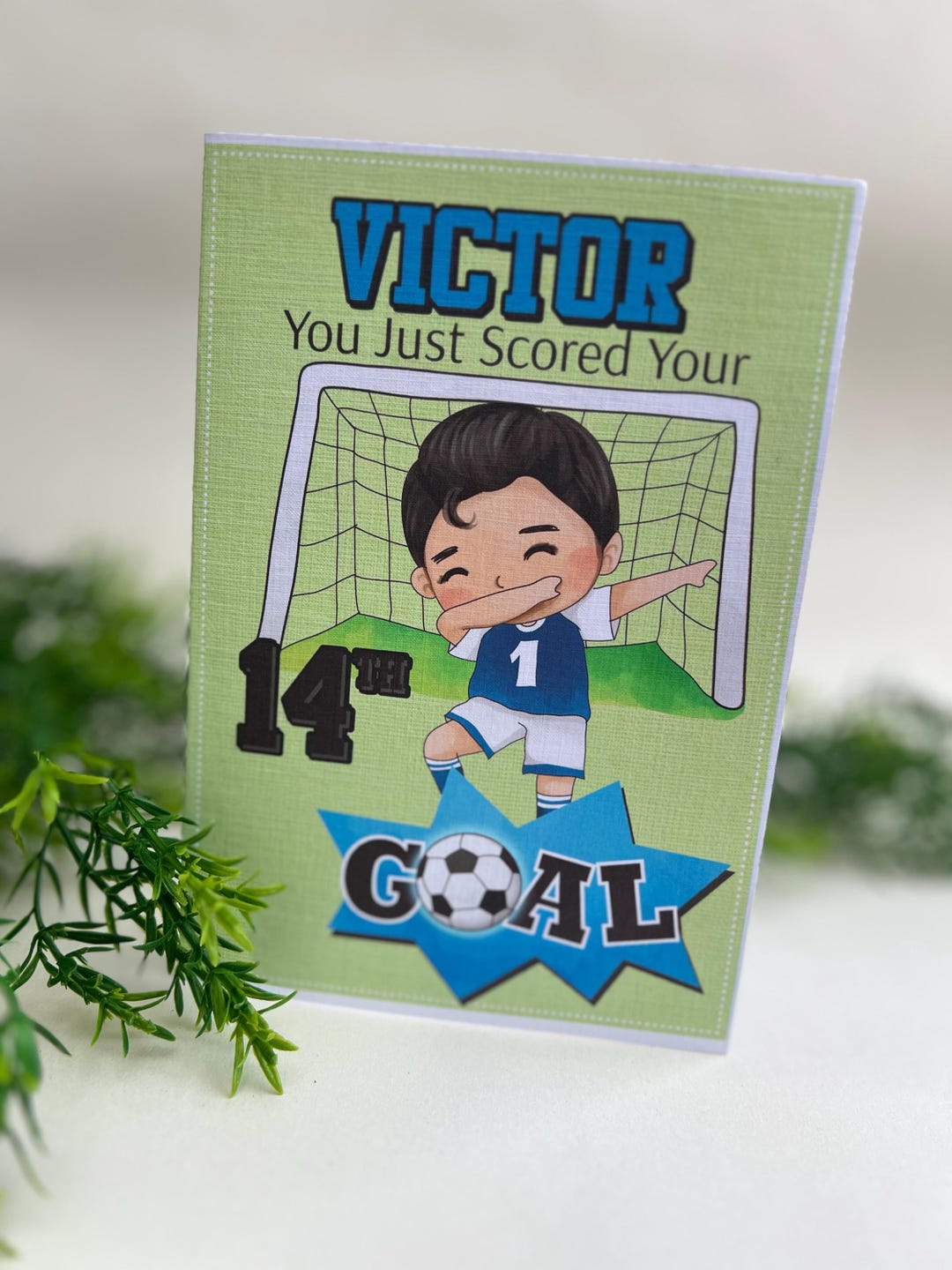 Soccer Themed Birthday Card, Football Themed Card - Etsy