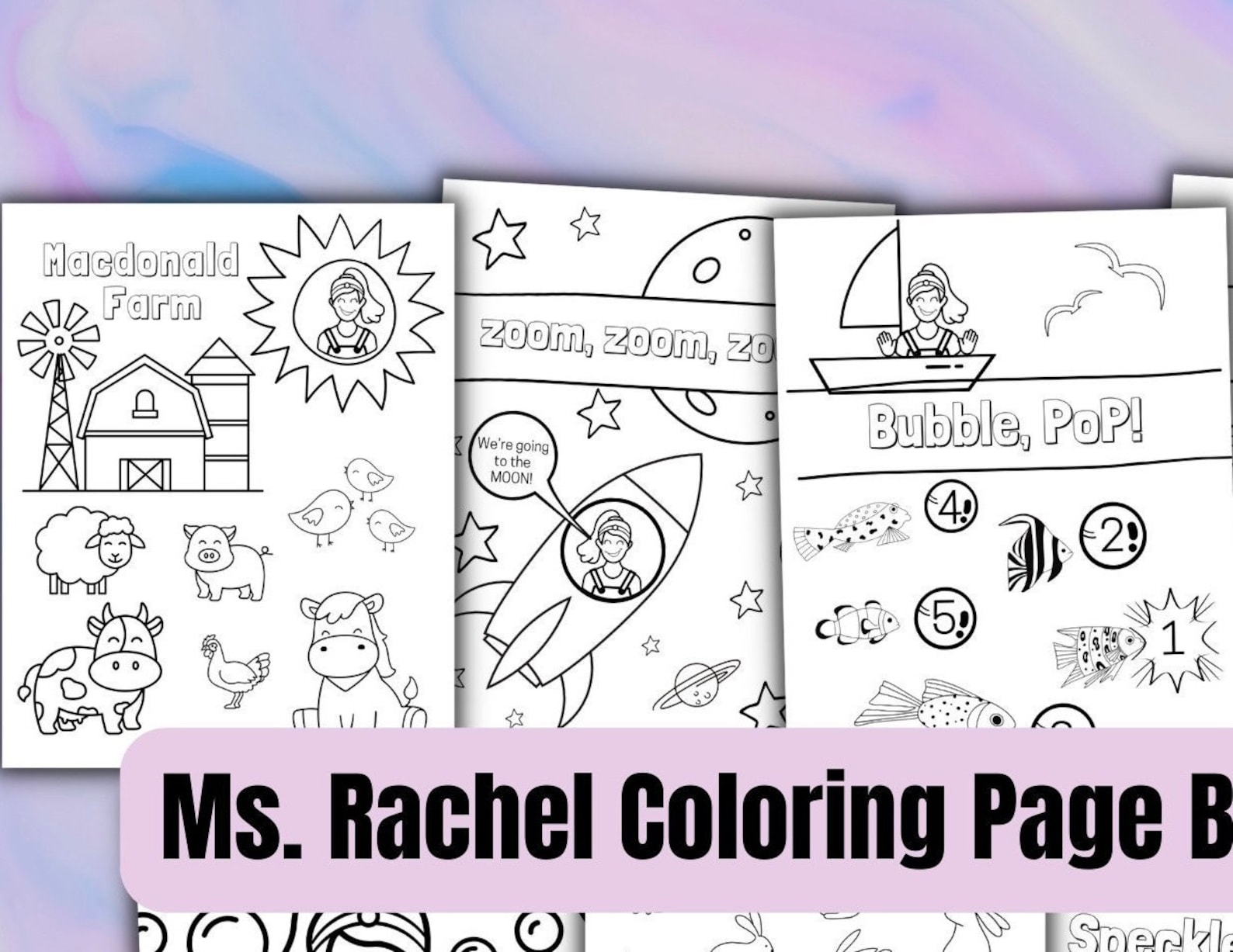 Ms. Rachel Coloring Pages | Part 1 | Digital Download | Kids Coloring ...