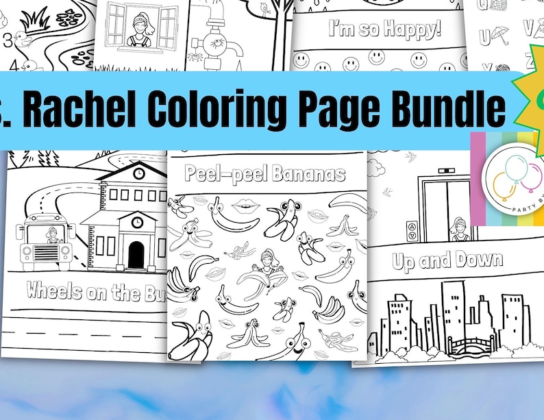 Ms. Rachel Coloring Pages | Part 2 | Digital Download | Kids Coloring ...
