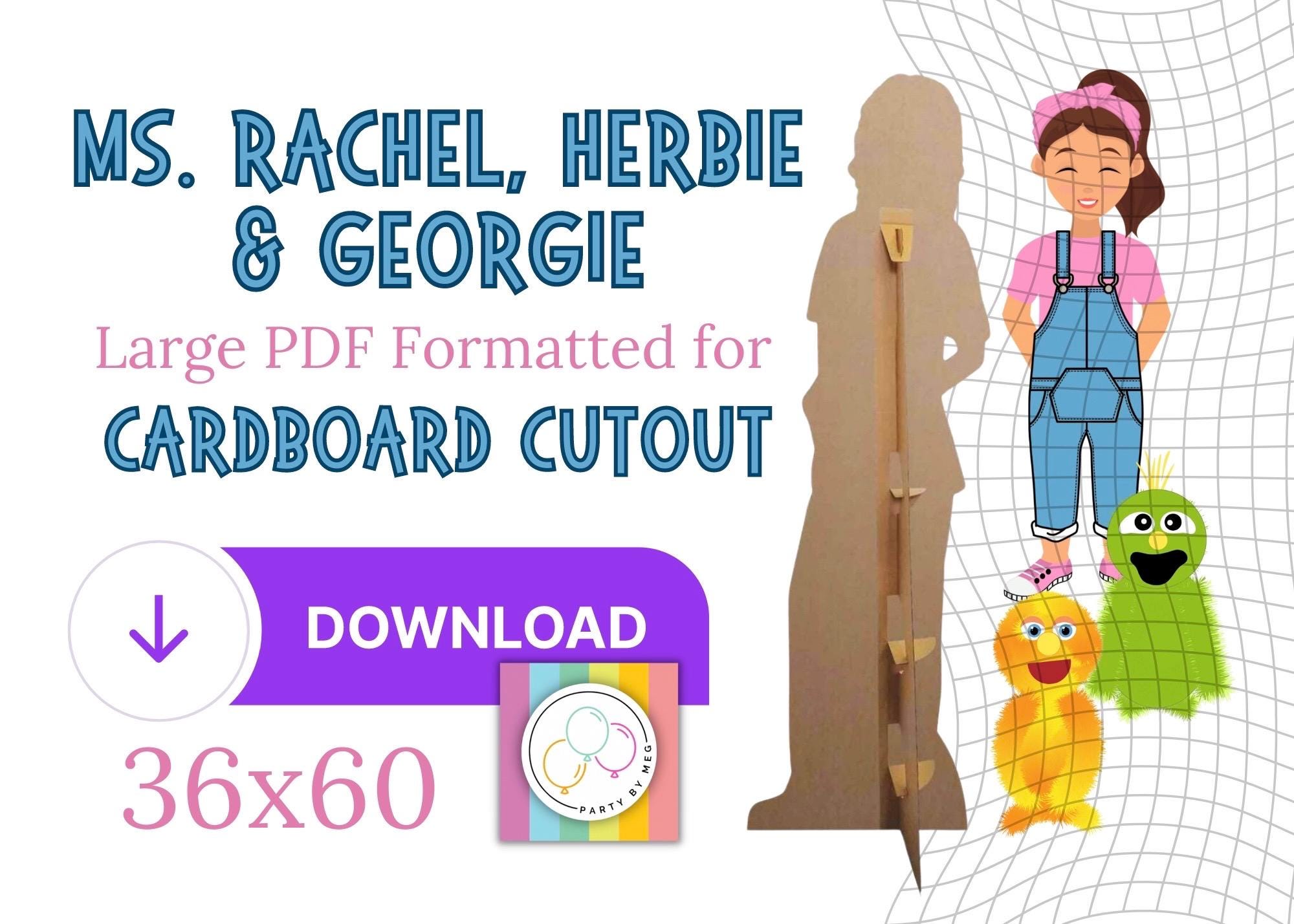Cardboard Cutout | Ms Rachel and Puppets | PDF Instant Digital Download ...