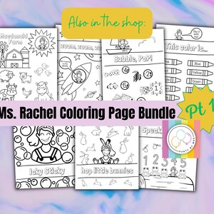 Ms. Rachel Coloring Pages | Part 2 | Digital Download | Kids Coloring ...