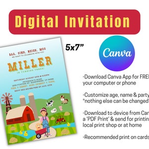 Ms. Rachel Farm Birthday Party Pack | Editable Invitation (digital ...