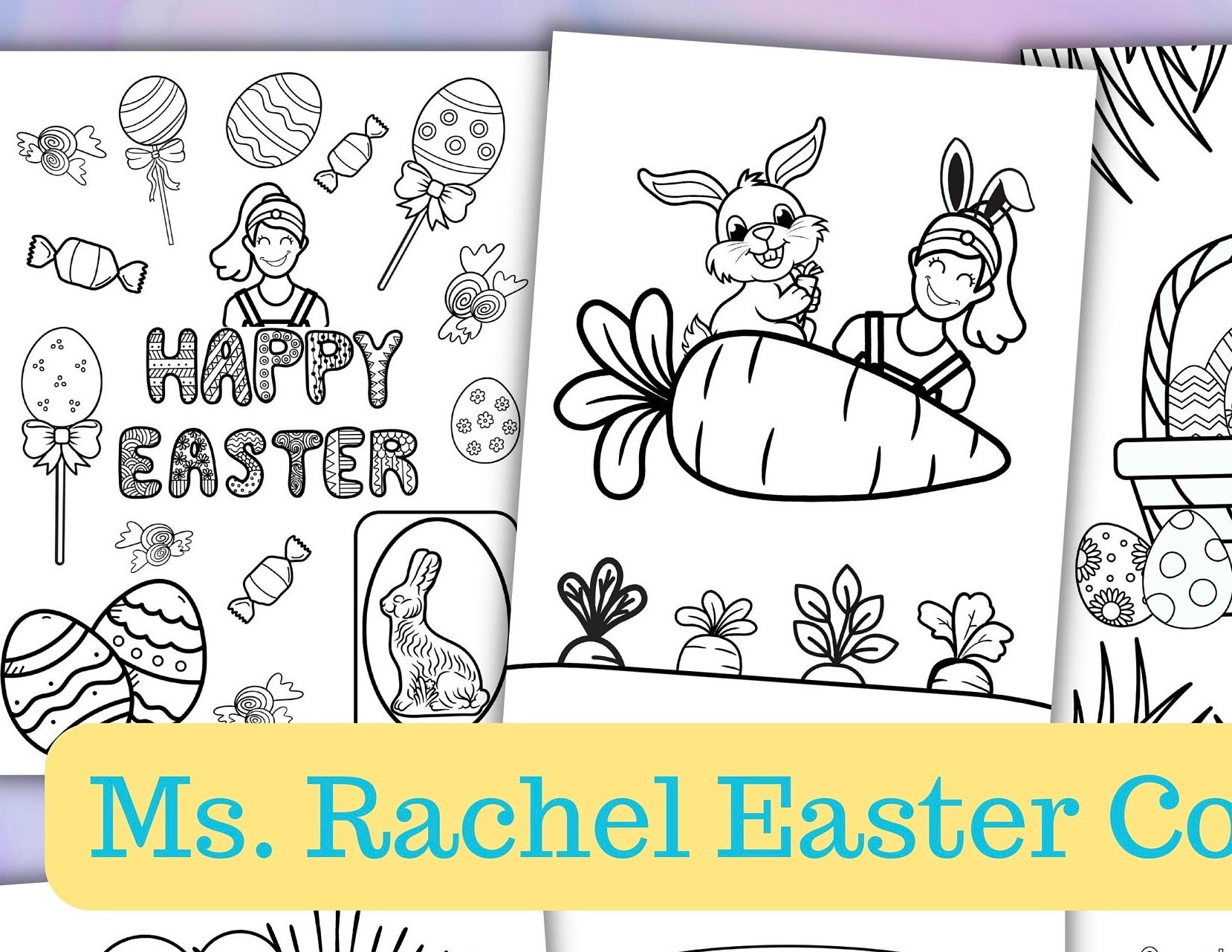 Ms. Rachel Coloring Pages Easter Digital Download Kids Coloring Pages ...