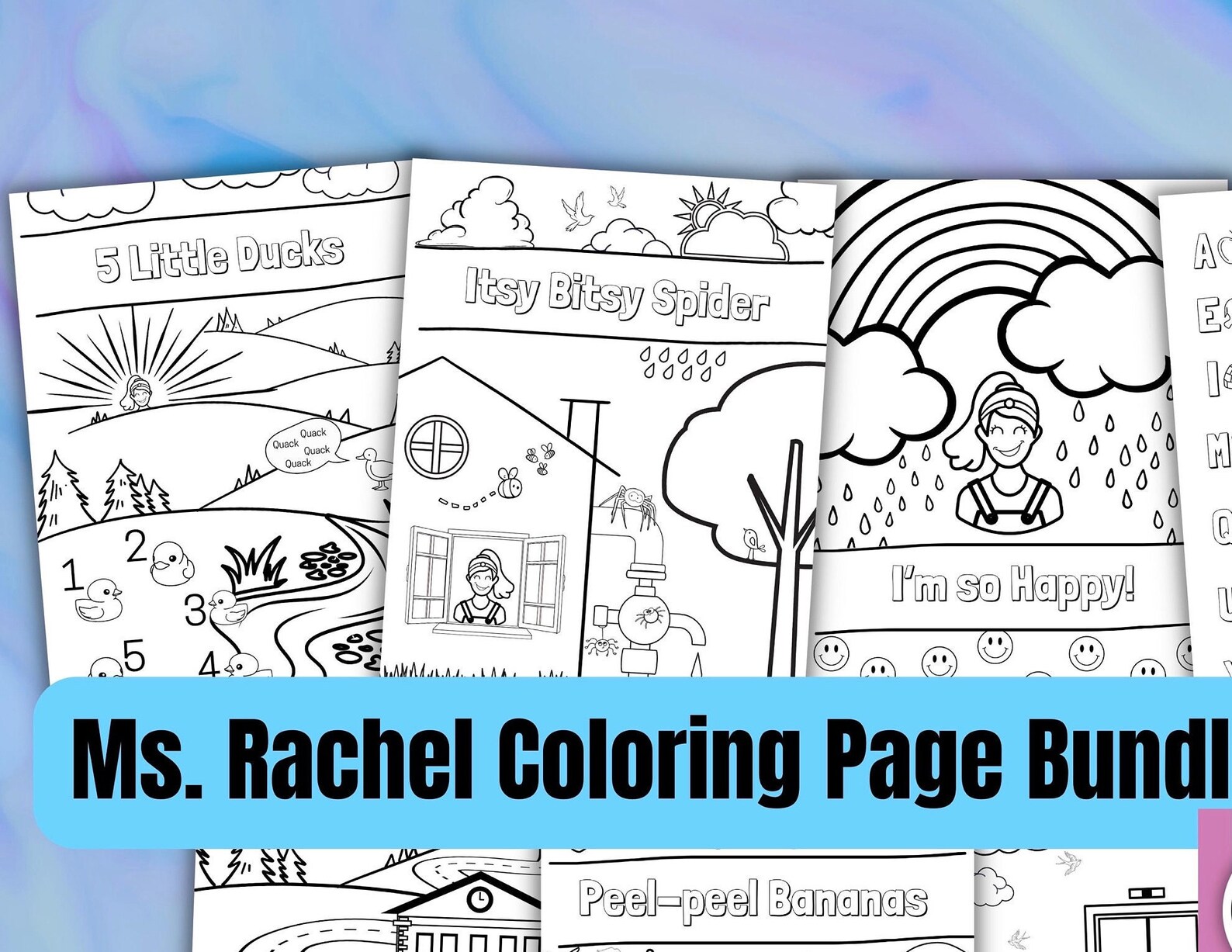 Ms. Rachel Coloring Pages | Part 2 | Digital Download | Kids Coloring ...